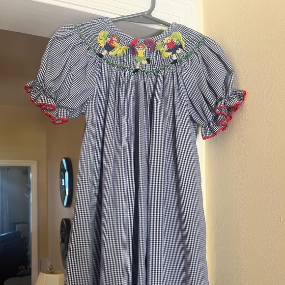 Vive La Fete | Dresses | Vive La Fete Blue And White Gingham Smocked ...